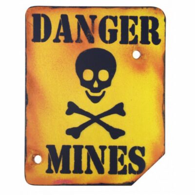 Plaque Danger Mines - Le pavillon noir